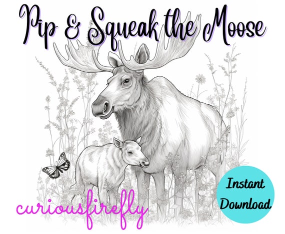 Baby Moose Coloring Pages