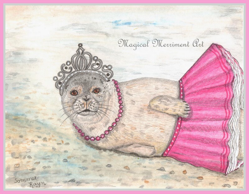 Sandra the Seal in Her Tutu on the Beach Ballerina Dancer - Etsy