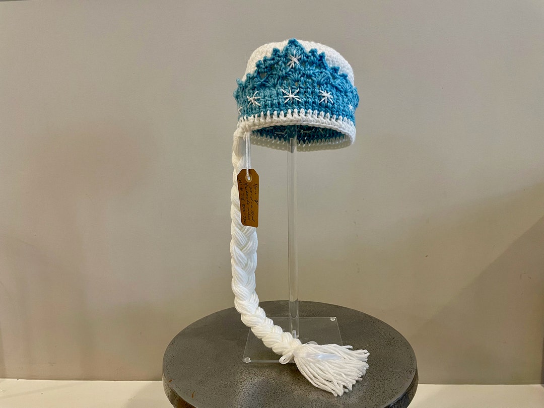 Sombrero De Princesa De Punto - Elsa Crown Con Trenza De Cola De ...