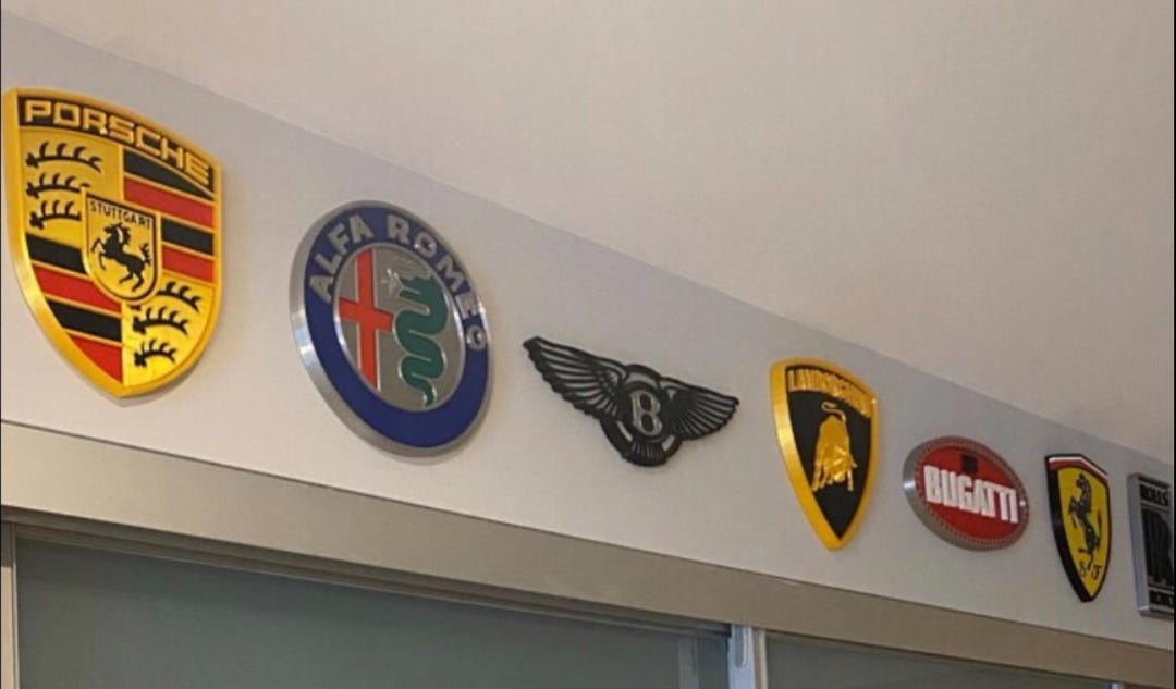 CUSTOM CARS LOGOS Embossed Sign - Etsy