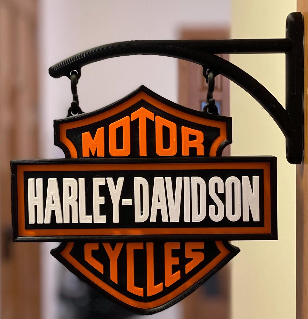 CUSTOM MOTORCYCLE LOGOS Embossed Double Sided Sign - Etsy