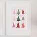 Christmas Tree Art Print Holiday Wall Art Minimal Christmas Decor ...