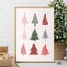 Christmas Tree Art Print Holiday Wall Art Minimal Christmas Decor ...