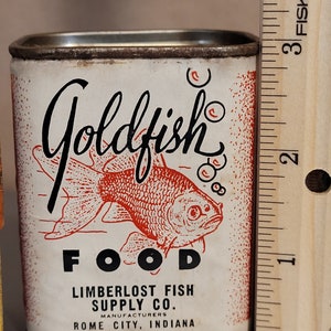 Vtg Limberlost Goldfish Food Cardboard Tin Can Old Antique Fish Pet - Etsy
