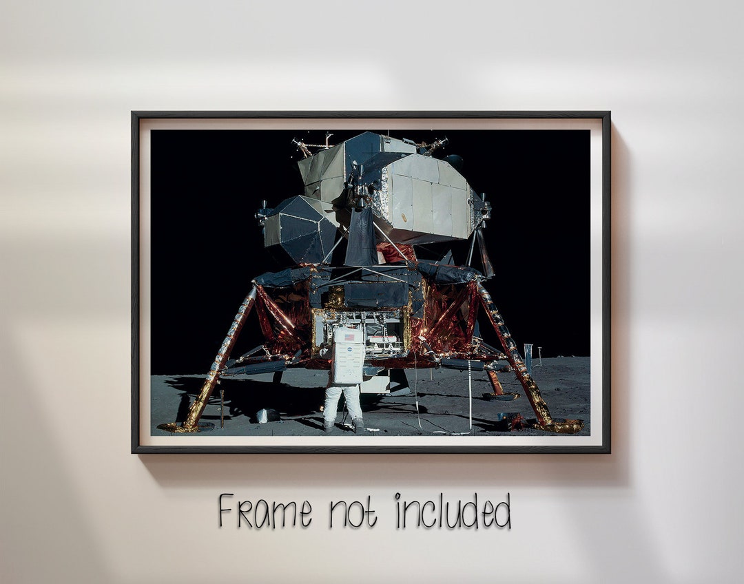Apollo 11 Landing Module on MOON Space Poster Poster, Wall Art, Room ...