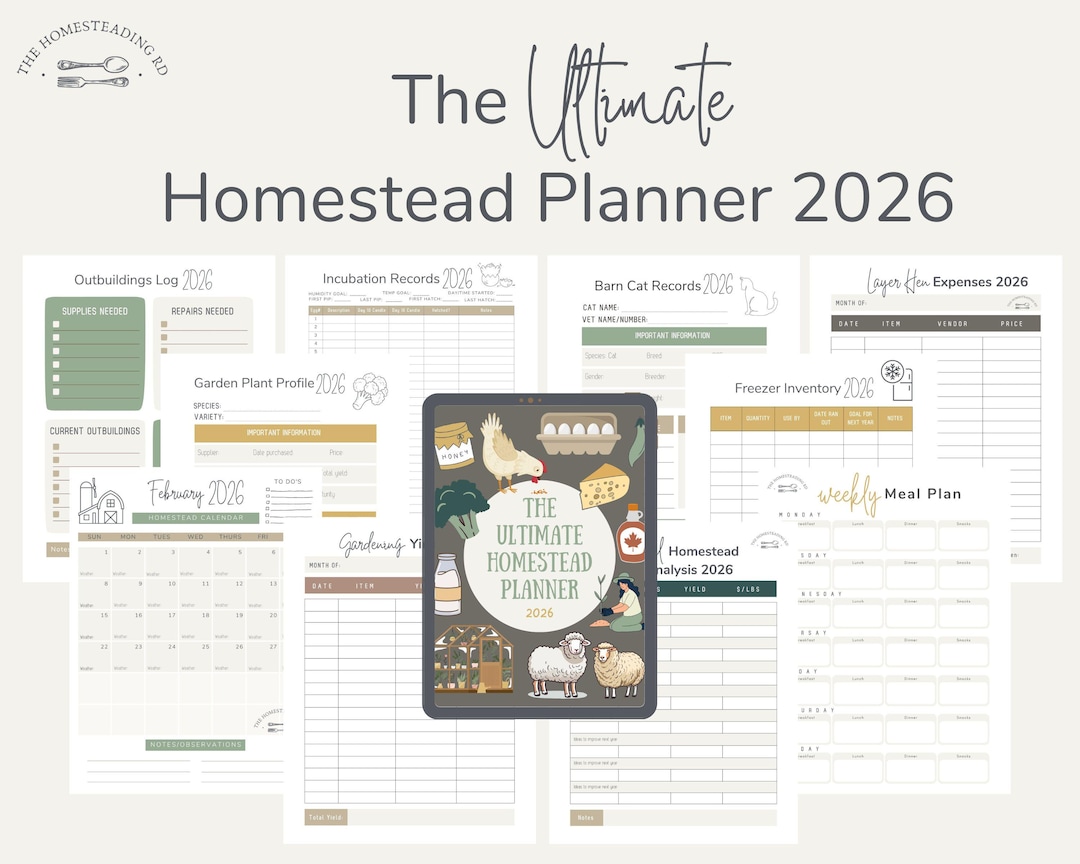The Ultimate Homestead Planner 2026 | Farm Planner | Homestead ...
