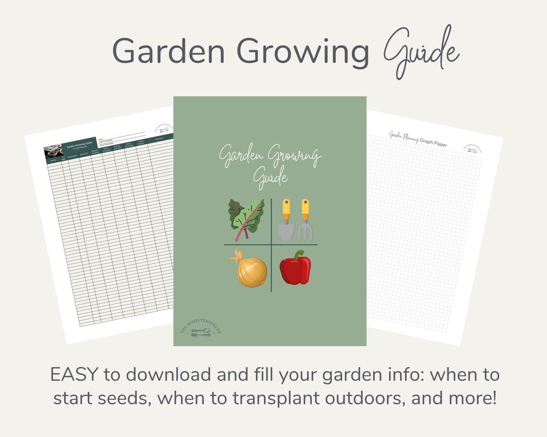 Garden Growing Guide | Digital Download | Garden Organizer | Garden ...