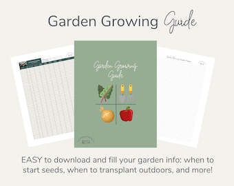 Garden Growing Guide Garden Plant Tracker Garden Planner Garden Tool ...