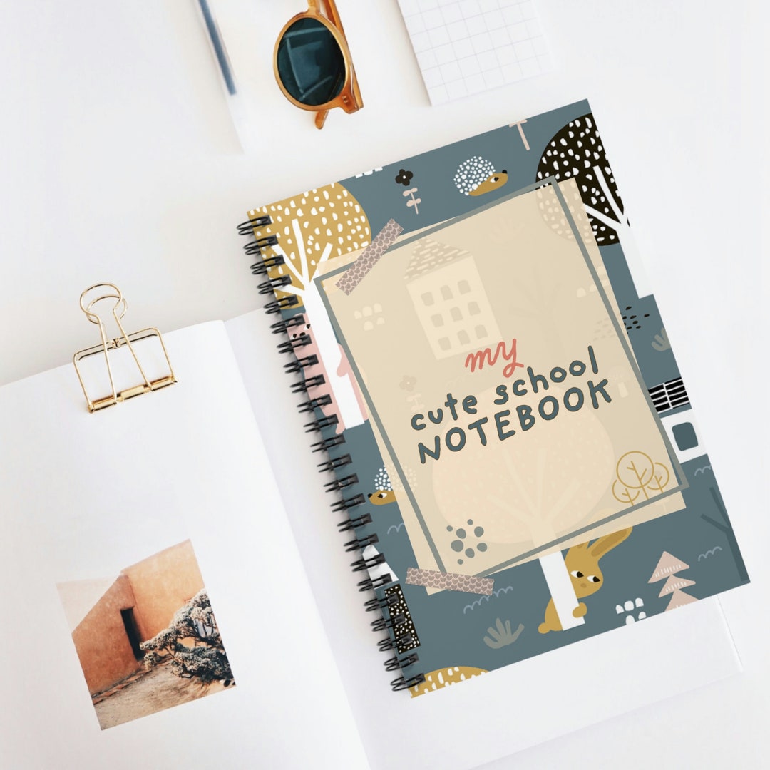 My cute School Notebook Spiral Bound Journal - Etsy