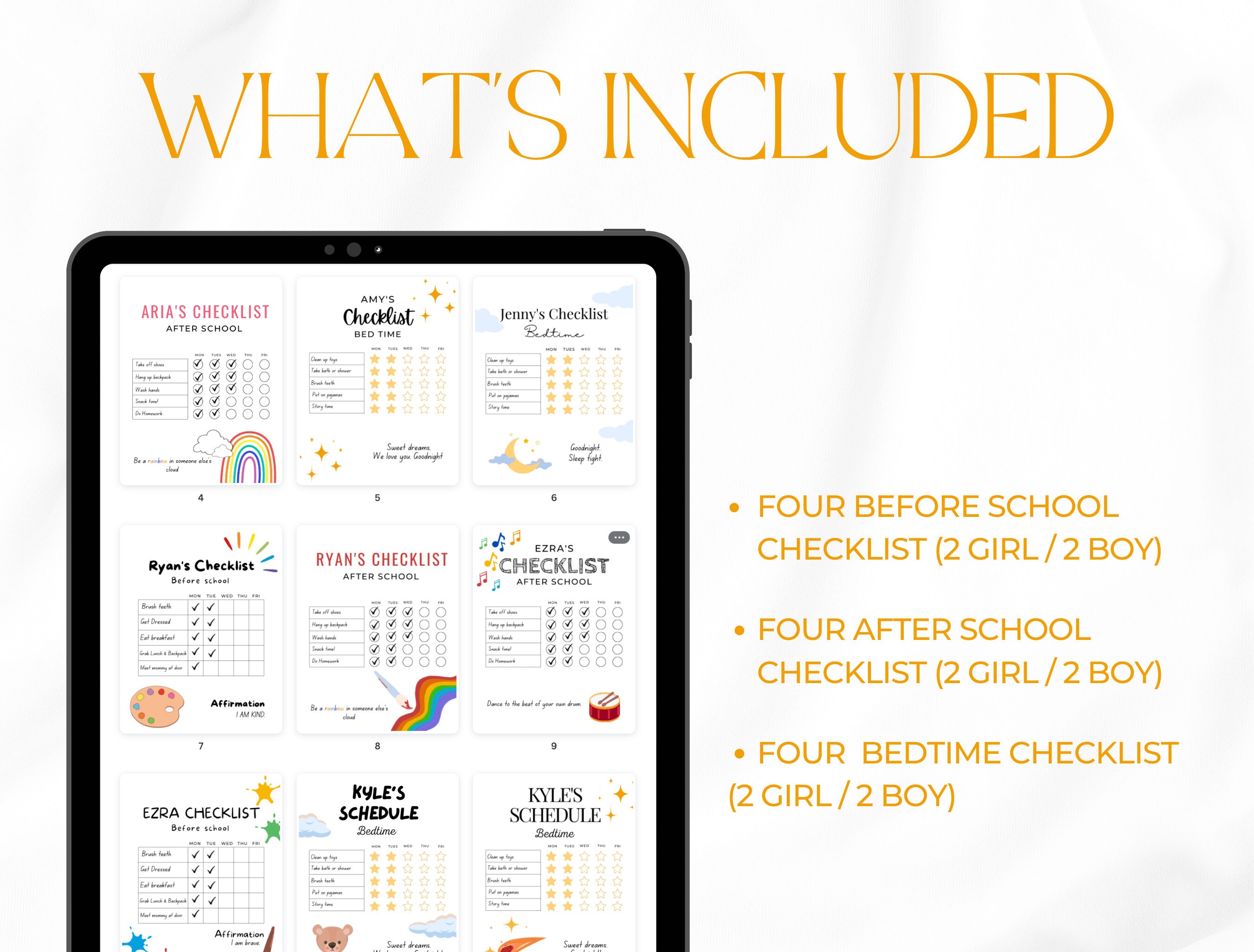 Daily Checklist for Kids | to Do List Template | Kids Routine Chart ...