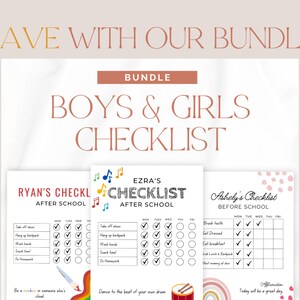 Daily Checklist for Girls | to Do List Template | Kids Routine Chart ...