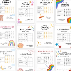Daily Checklist for Kids | to Do List Template | Kids Routine Chart ...