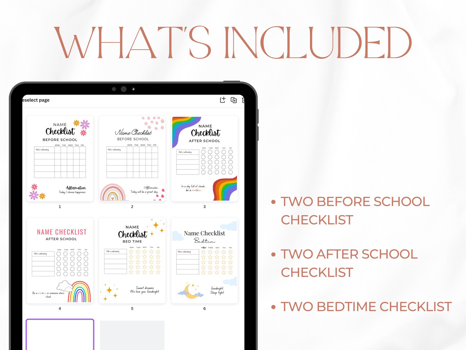 Daily Checklist for Girls | to Do List Template | Kids Routine Chart ...