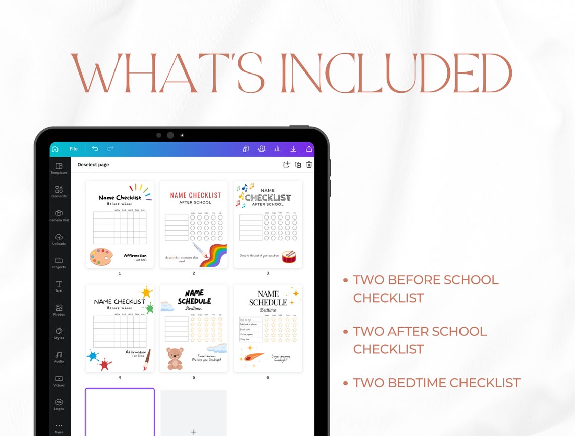 Daily Checklist for Boys | to Do List Template | Kids Routine Chart ...