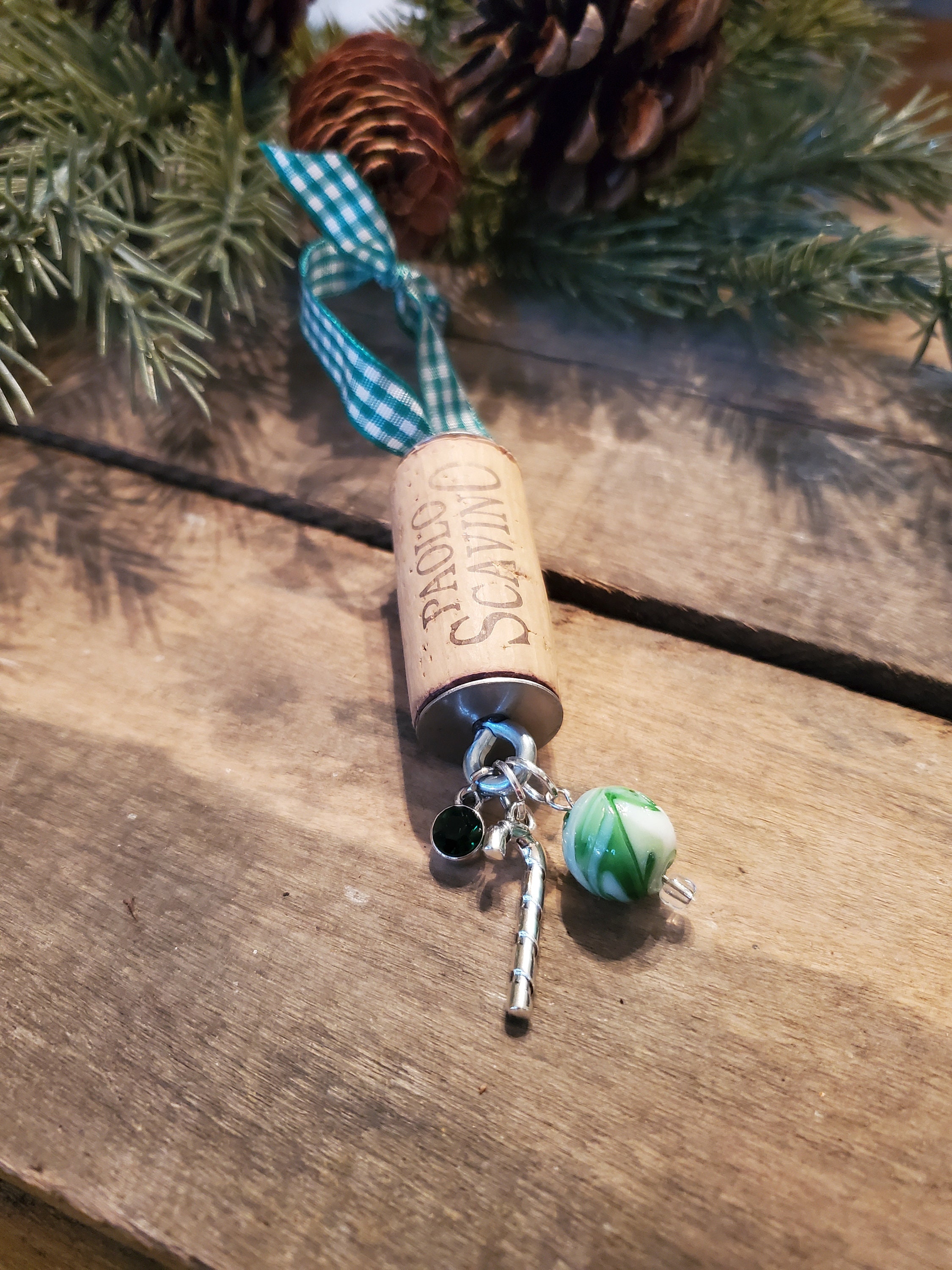 Various Wine Cork Ornaments Mad With Upcycled Wine Cork, Handmade Glass ...