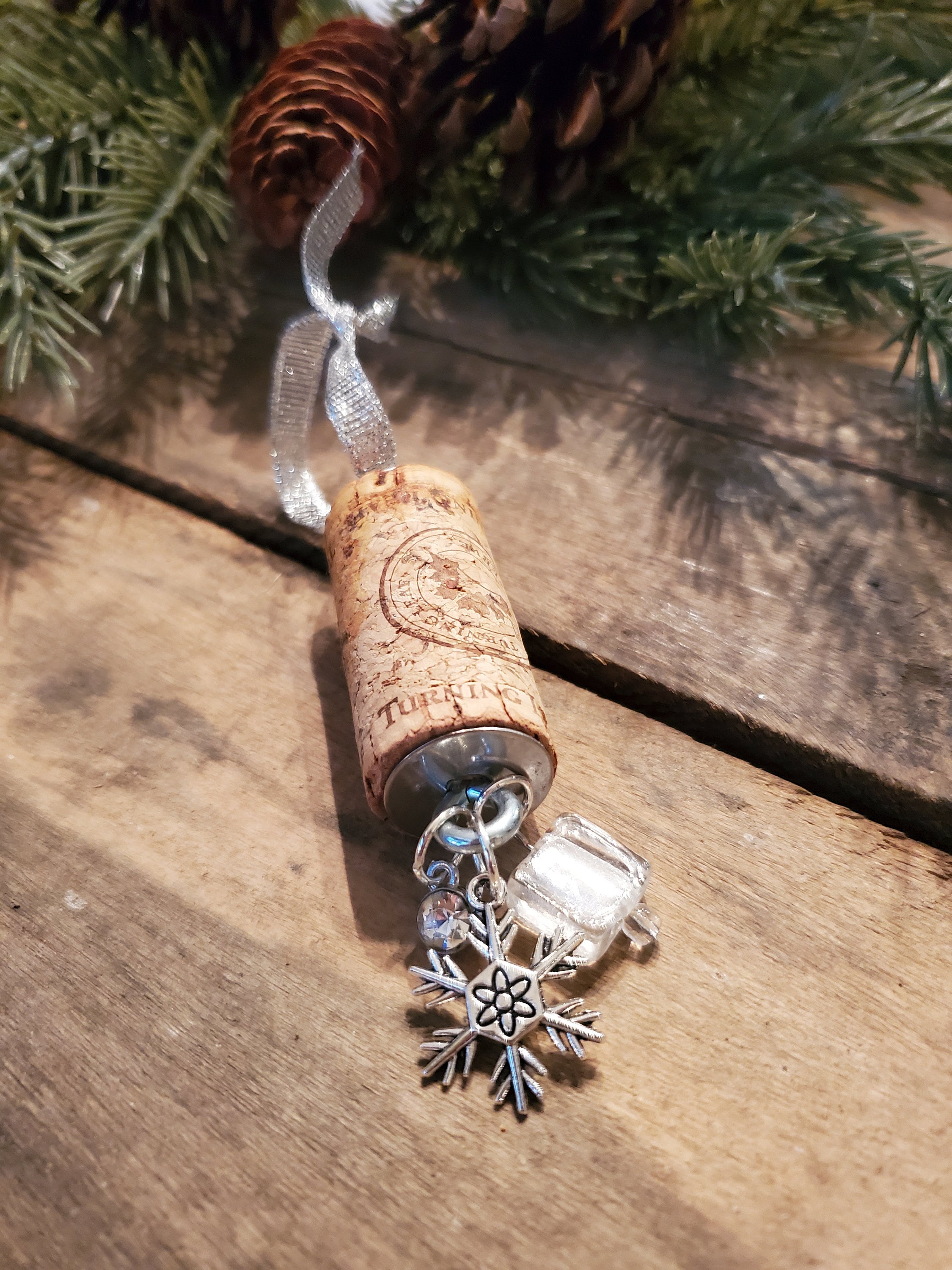 Various Wine Cork Ornaments Mad With Upcycled Wine Cork, Handmade Glass ...