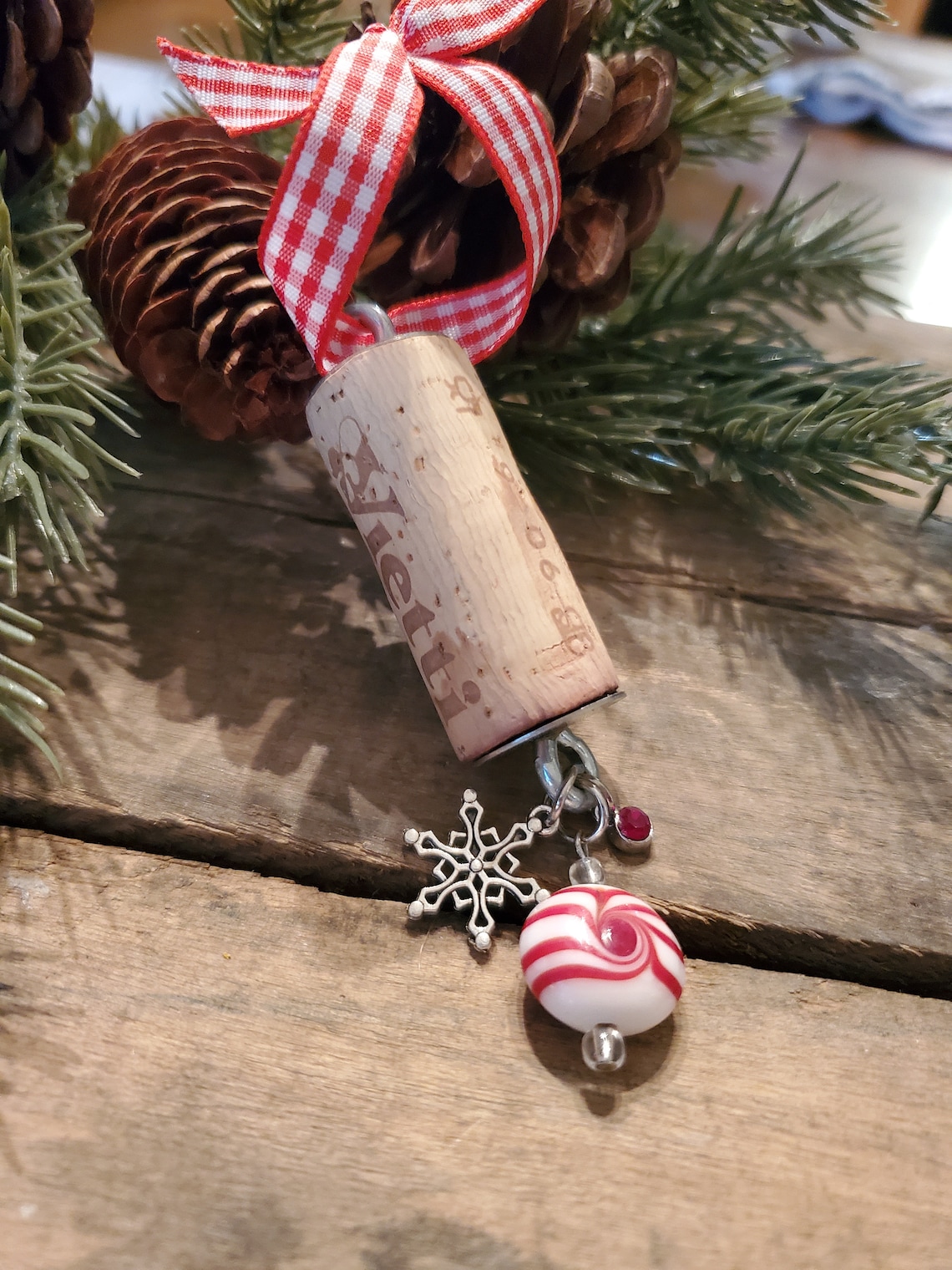 Various Wine Cork Ornaments Mad With Upcycled Wine Cork, Handmade Glass ...