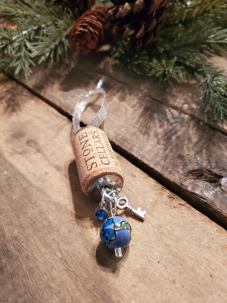 Various Wine Cork Ornaments Mad With Upcycled Wine Cork, Handmade Glass ...