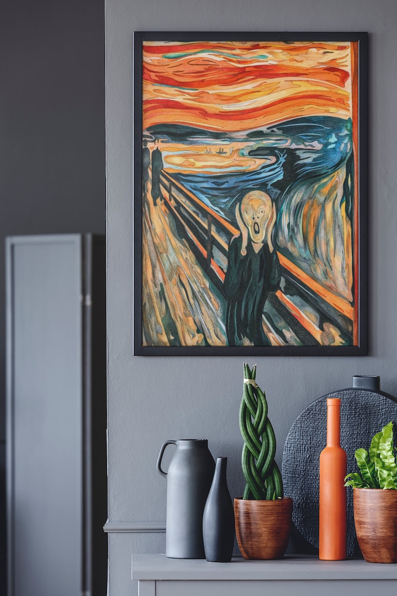 The Scream by Edvard Munch Hi Res Masterpiece Fine Art Wall - Etsy