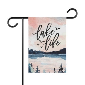 Lake Life Flag, Lake House Flag, Summer Garden Flag, Lake House Decor ...