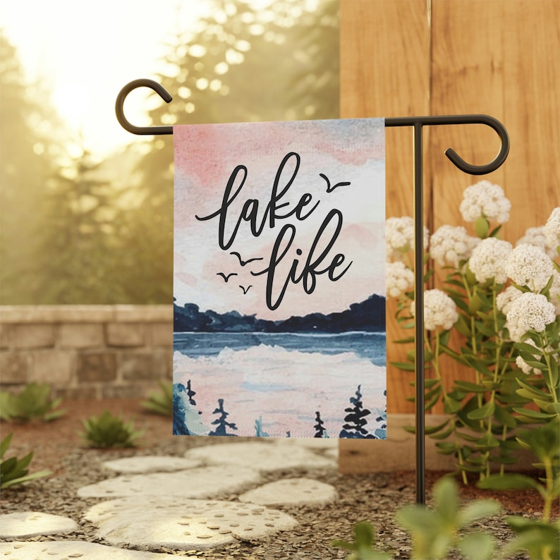 Lake Life Flag, Lake House Flag, Summer Garden Flag, Lake House Decor ...