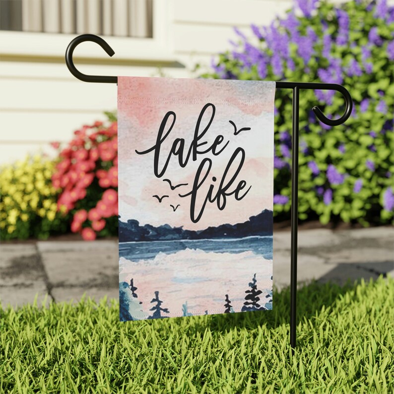 Lake Life Flag, Lake House Flag, Summer Garden Flag, Lake House Decor ...