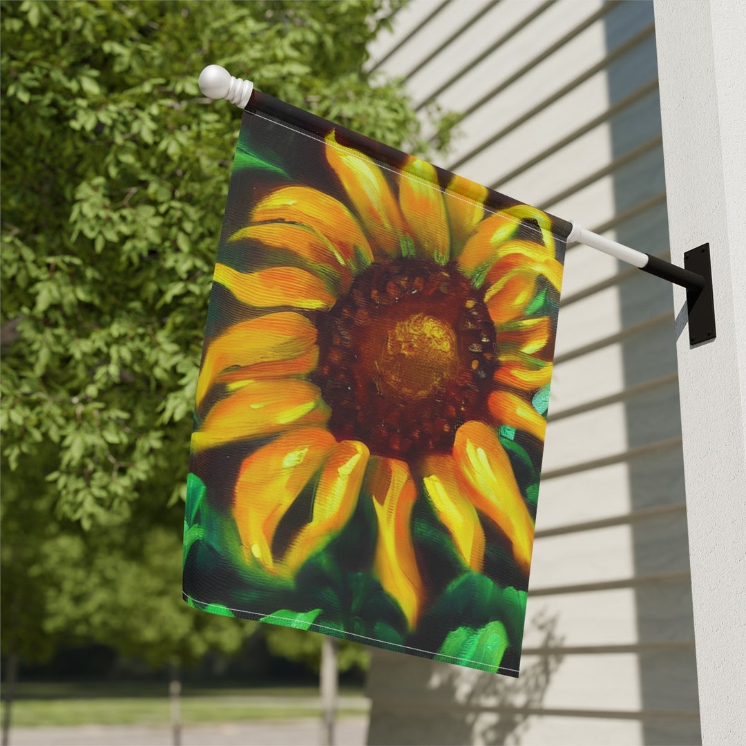 Sunflower Flag, Sunflower House Flag, Sunflower Garden Flag, Flower ...