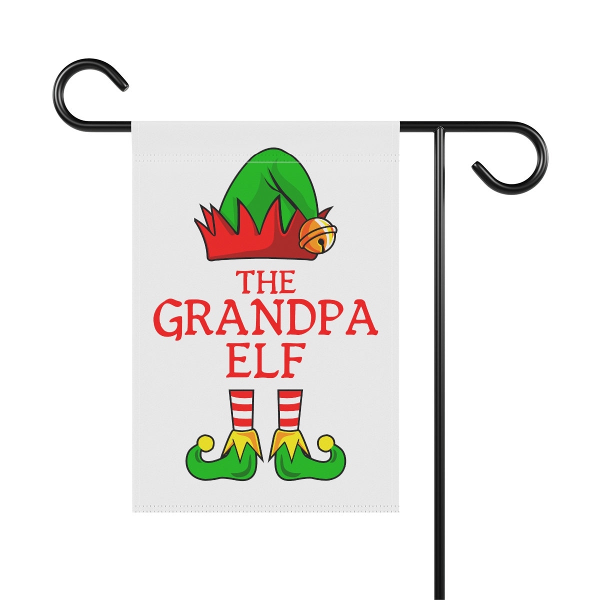 The Grandpa Elf Flag Christmas House Flag Funny Garden Flag - Etsy