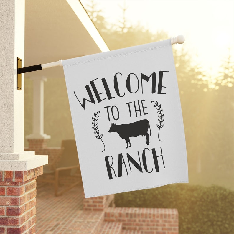 Welcome to the Ranch Flag, Ranch House Flag, Ranch Garden Flag, Ranch ...