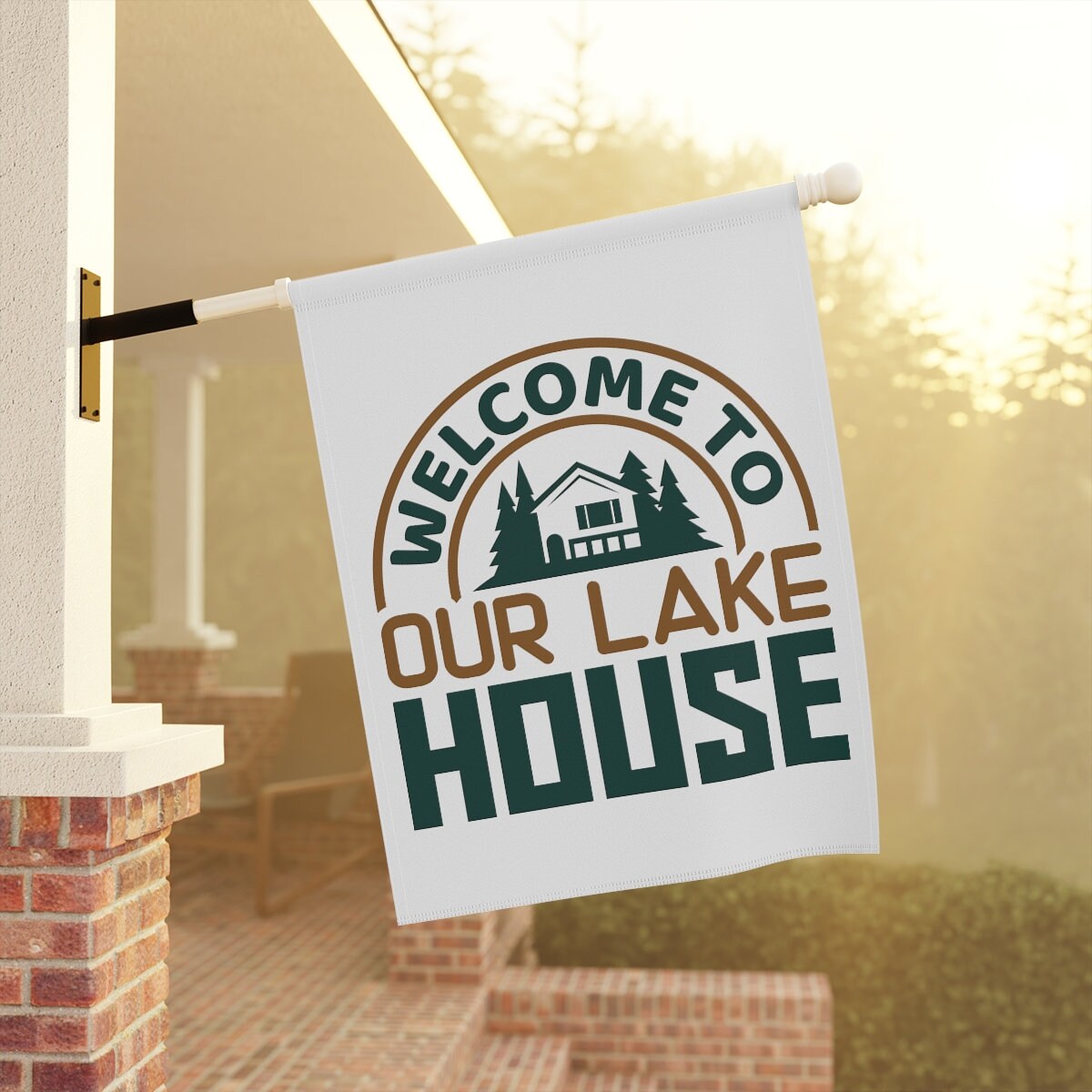 Welcome to Our Lakehouse Flag Lake House Flag Lakehouse - Etsy
