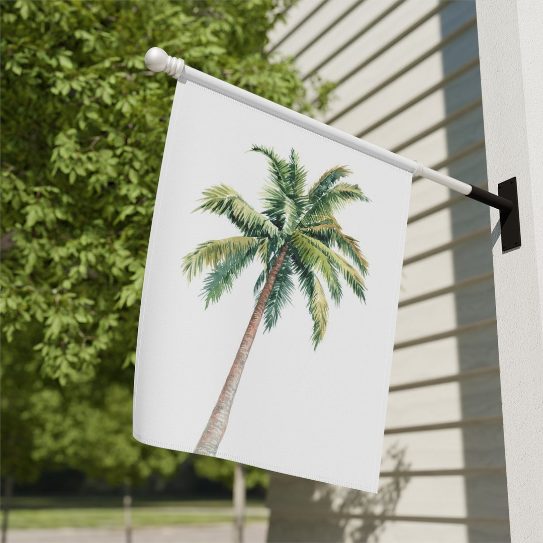 Palm Tree Flag, Palm Tree House Flag, Palm Tree Garden Flag, Palm Tree ...