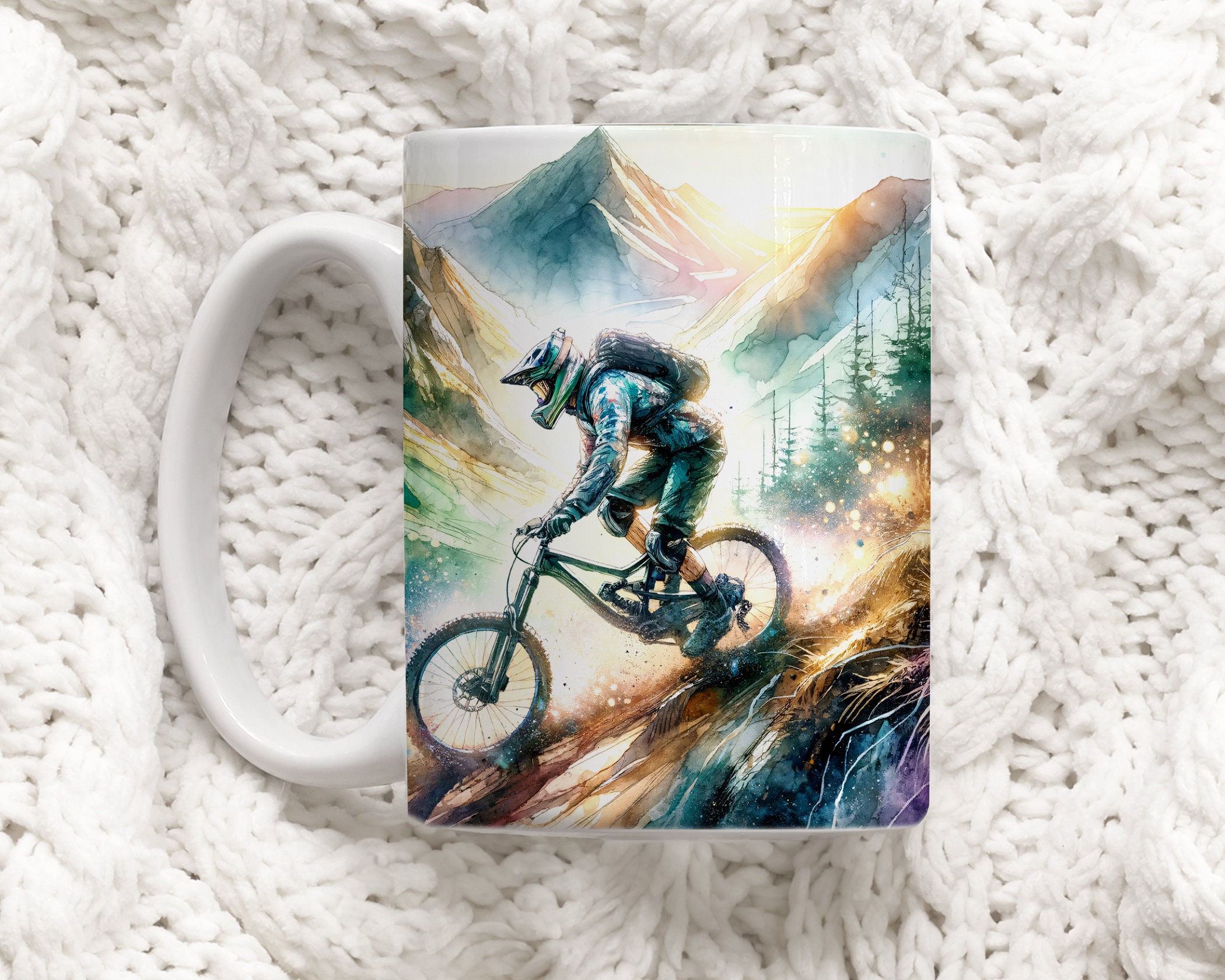 Mountain Bike Mug, Mountain Bike Coffee Mug, Mountain Biker Mug, Gift ...