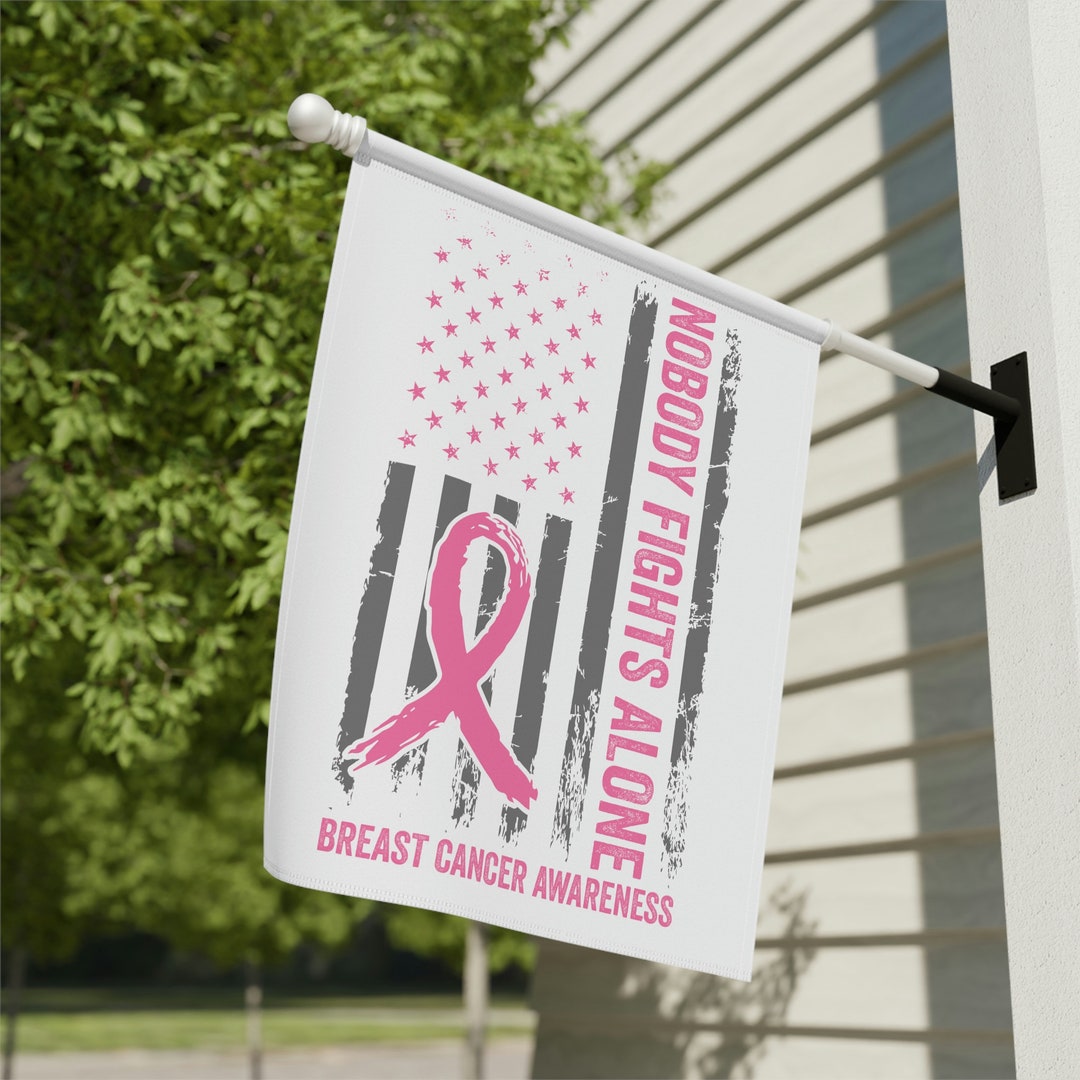 Breast Cancer Flag, Breast Cancer House Flag, Breast Cancer Garden Flag ...