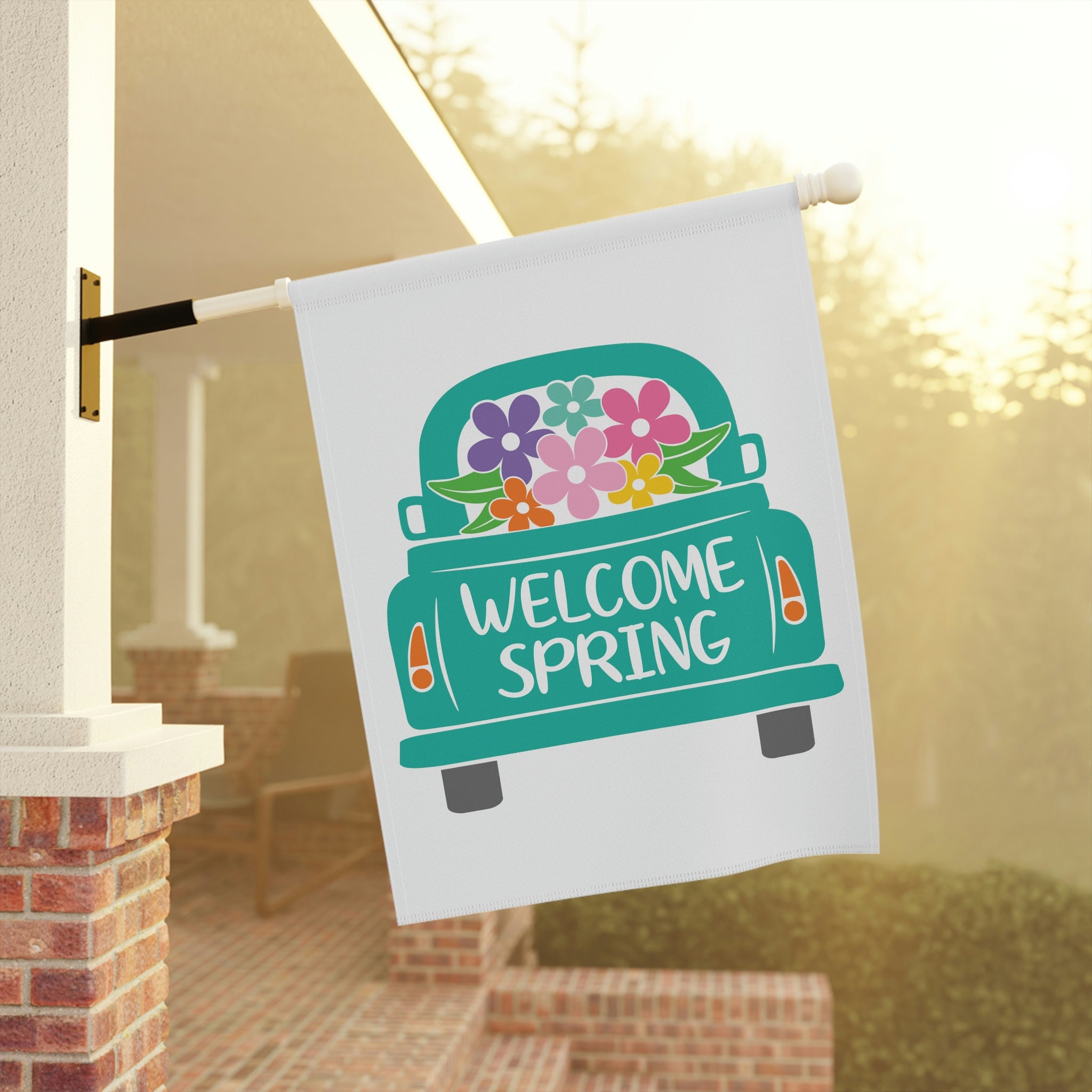 Welcome Spring Flag Spring House Flag Spring Garden Flag - Etsy