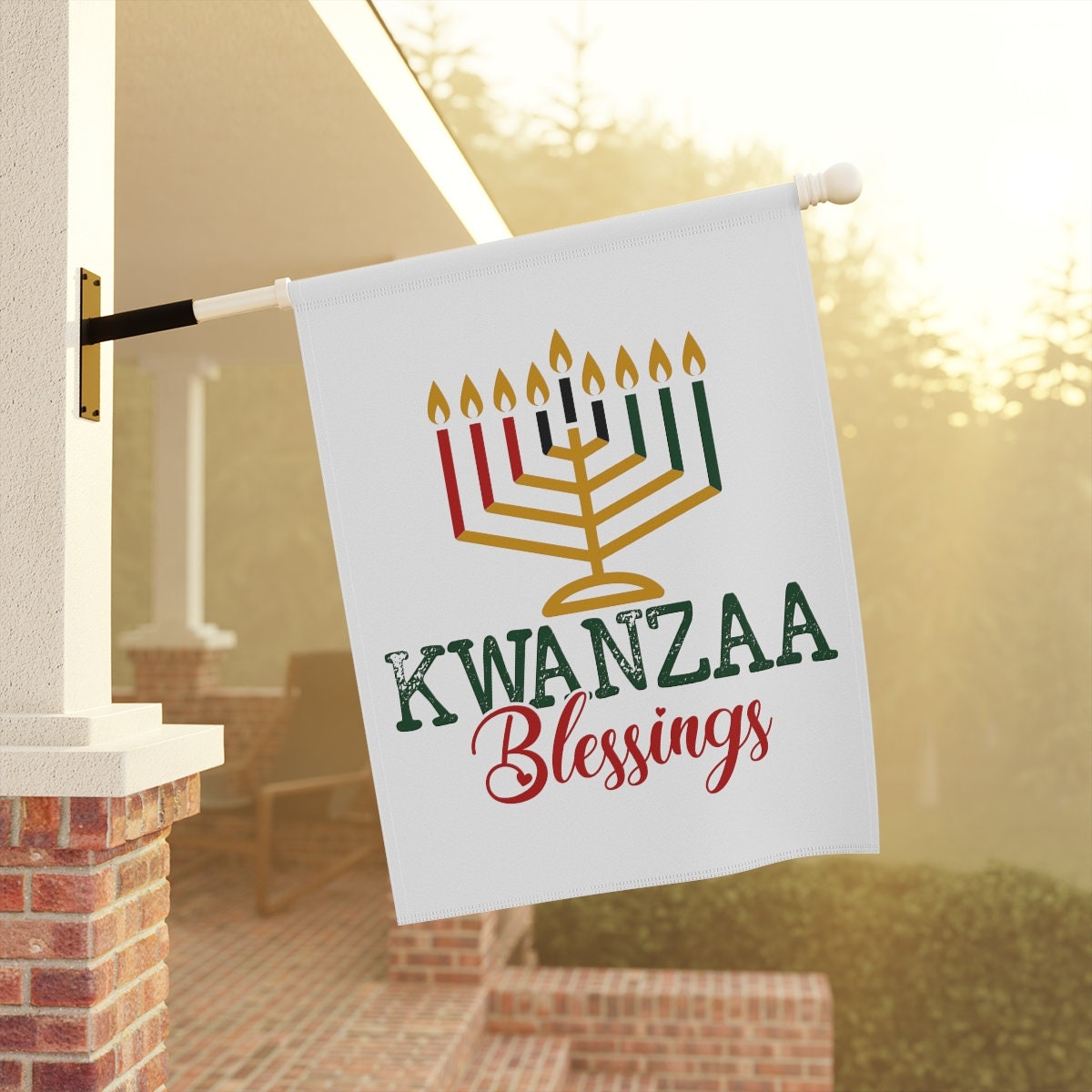 Happy Kwanzaa Flag, Kwanzaa House Flag, Kwanzaa Garden Flag, Kwanzaa ...