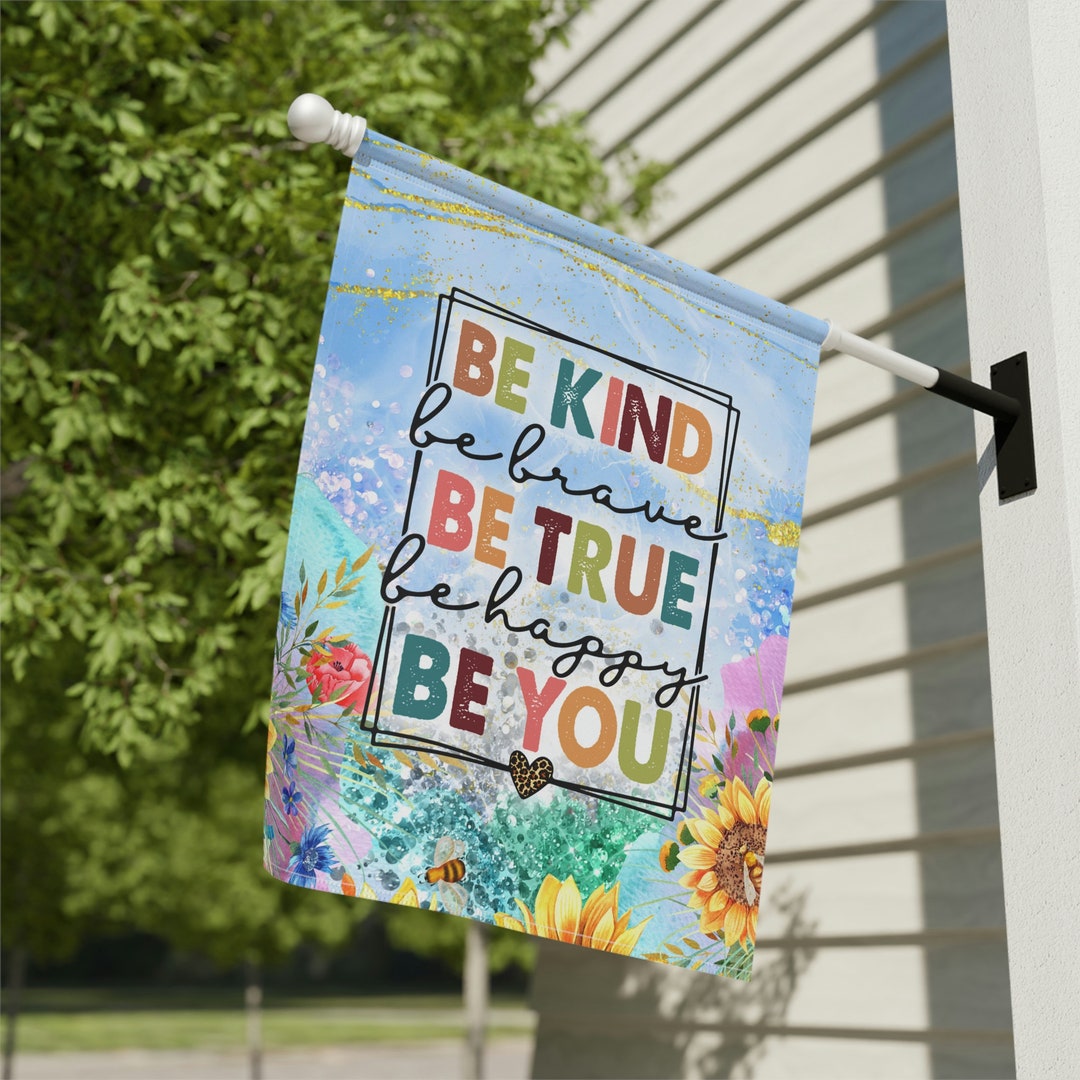 Be Kind Flag, Farmhouse Flag, Welcome Home Flag, Outdoor Decor, Garden ...
