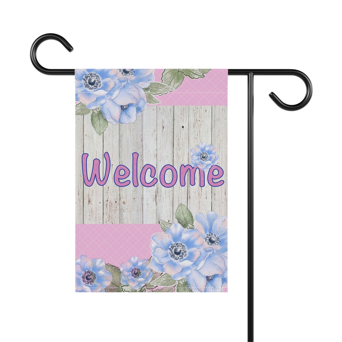 Pink Welcome Flag, Floral House Flag, Pink Flag, Outdoor Decor, Spring ...