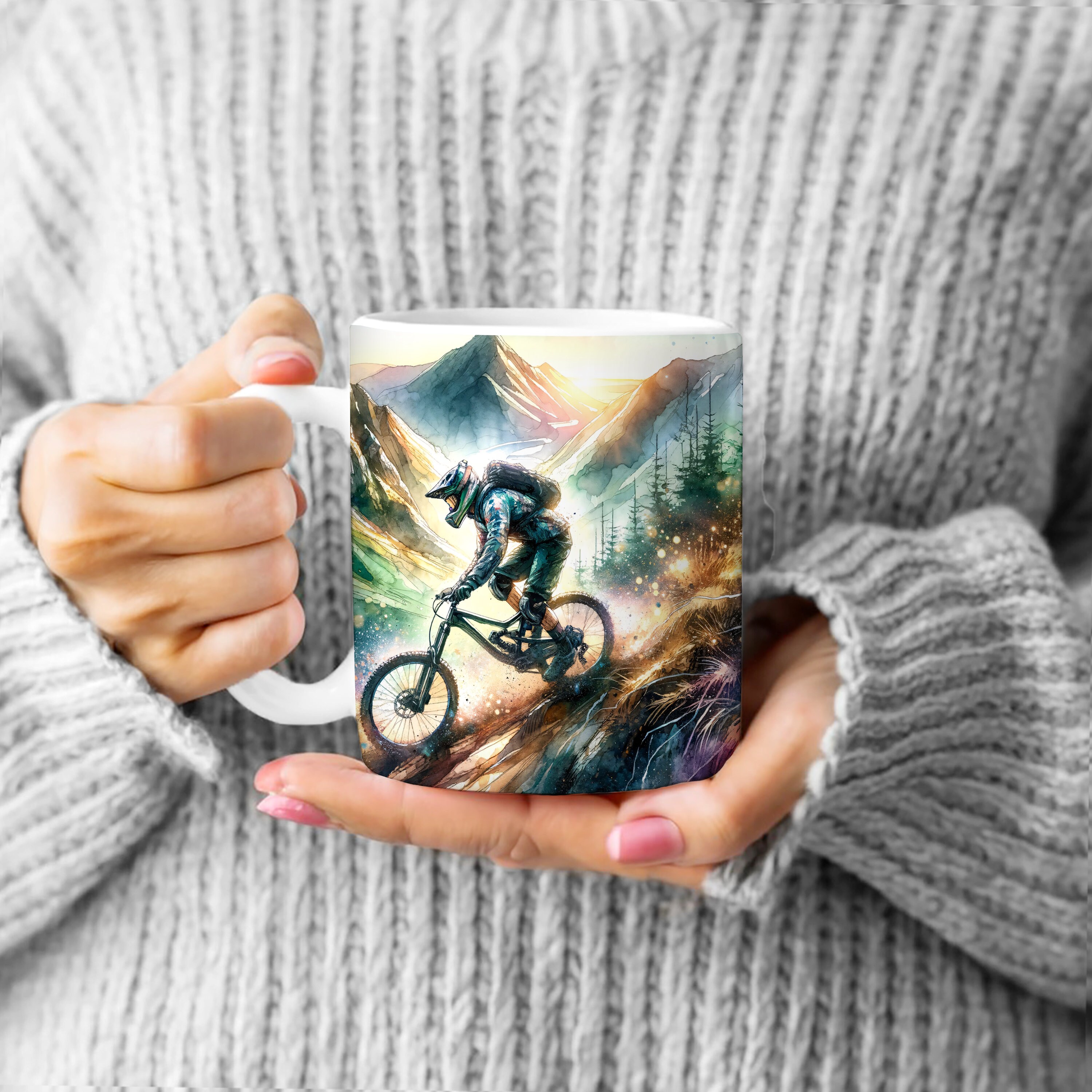 Mountain Bike Mug, Mountain Bike Coffee Mug, Mountain Biker Mug, Gift ...
