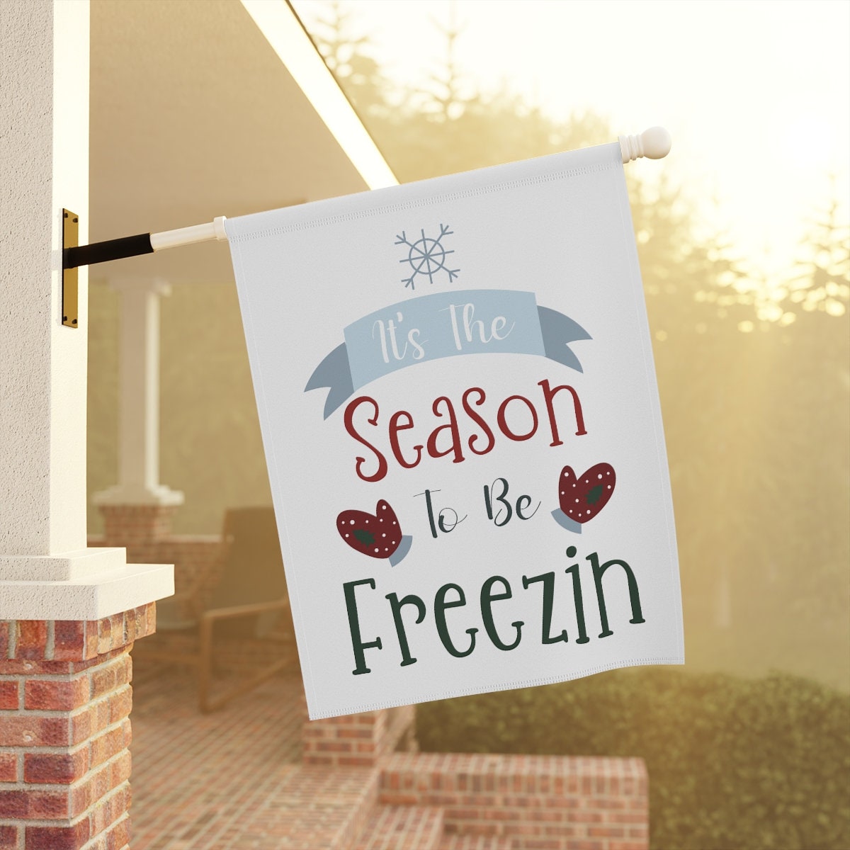 It's the Season to Be Freezing Flag, Christmas Welcome Flag, Funny ...
