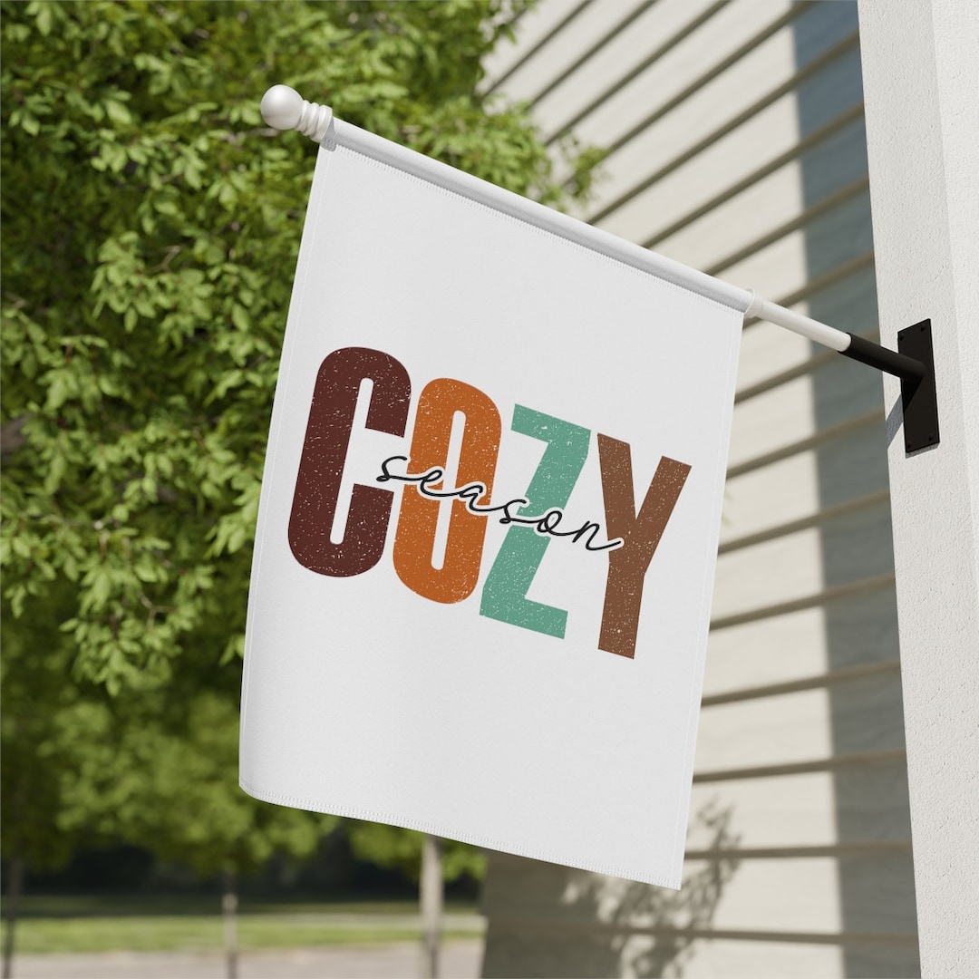 Cozy Season Flag, Fall Double Sided Flag, Autumn House Flag, Fall ...