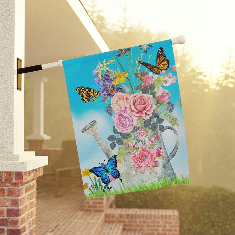 Butterflies Spring Flag Spring House Flag Spring Garden - Etsy