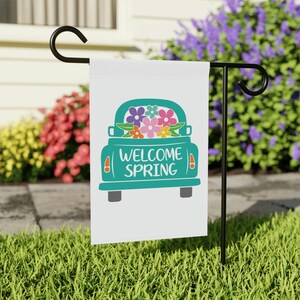 Welcome Spring Flag, Spring House Flag, Spring Garden Flag, Outdoor ...