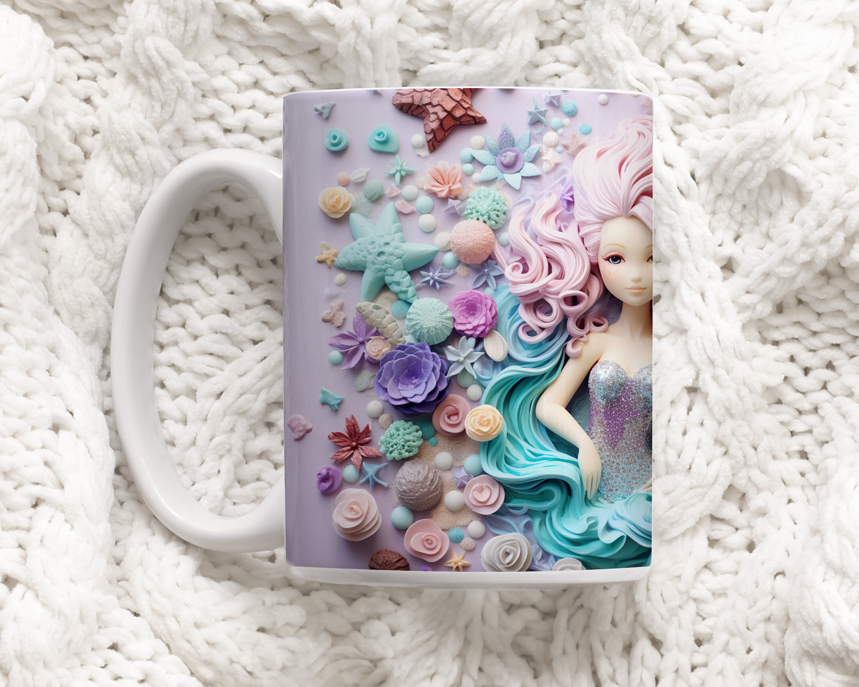 3D Mermaid Mug, Mermaid Mug, Mermaid Coffee Cup, Mermaid Gift for Girls ...