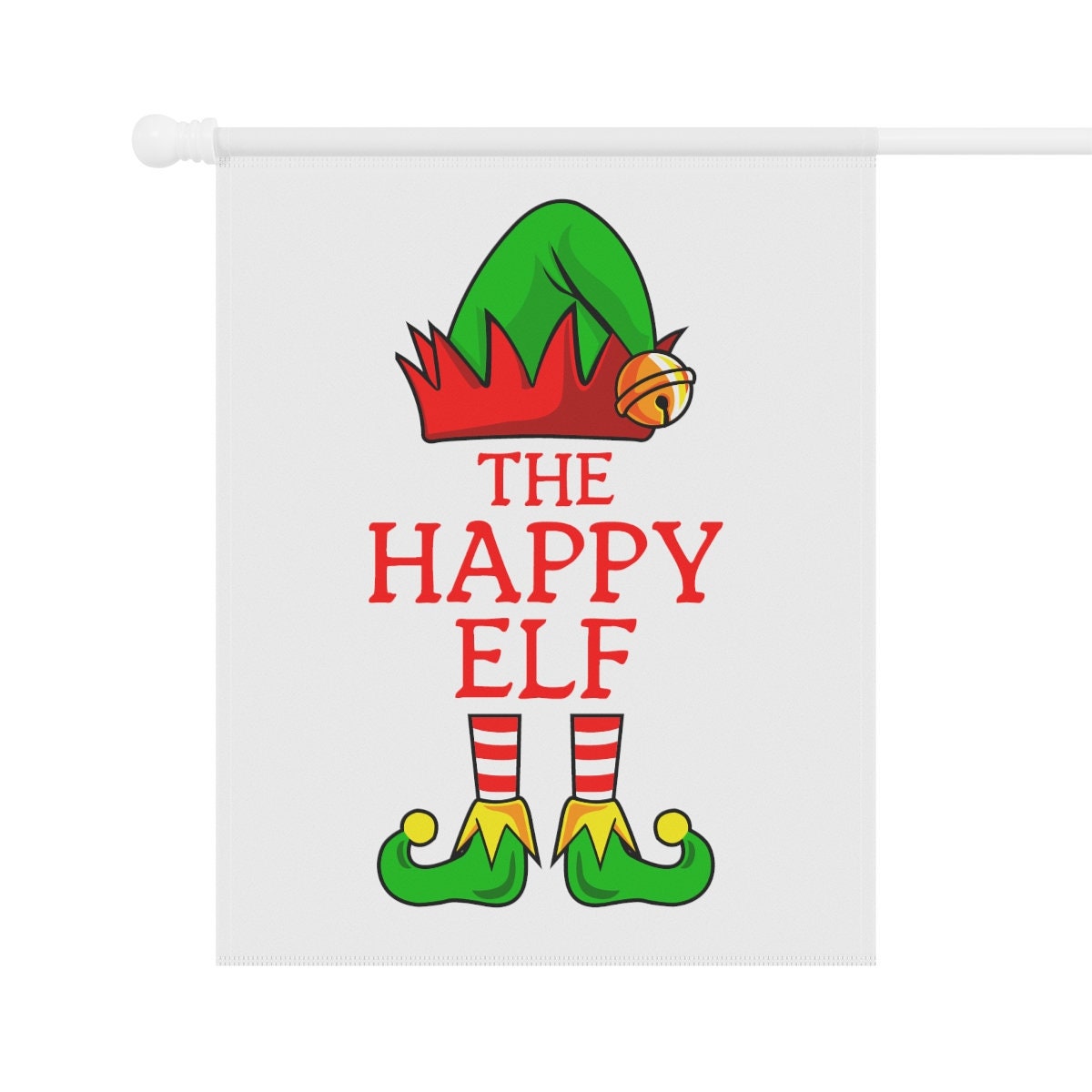 The Happy Elf Flag Christmas House Flag Funny Garden Flag - Etsy