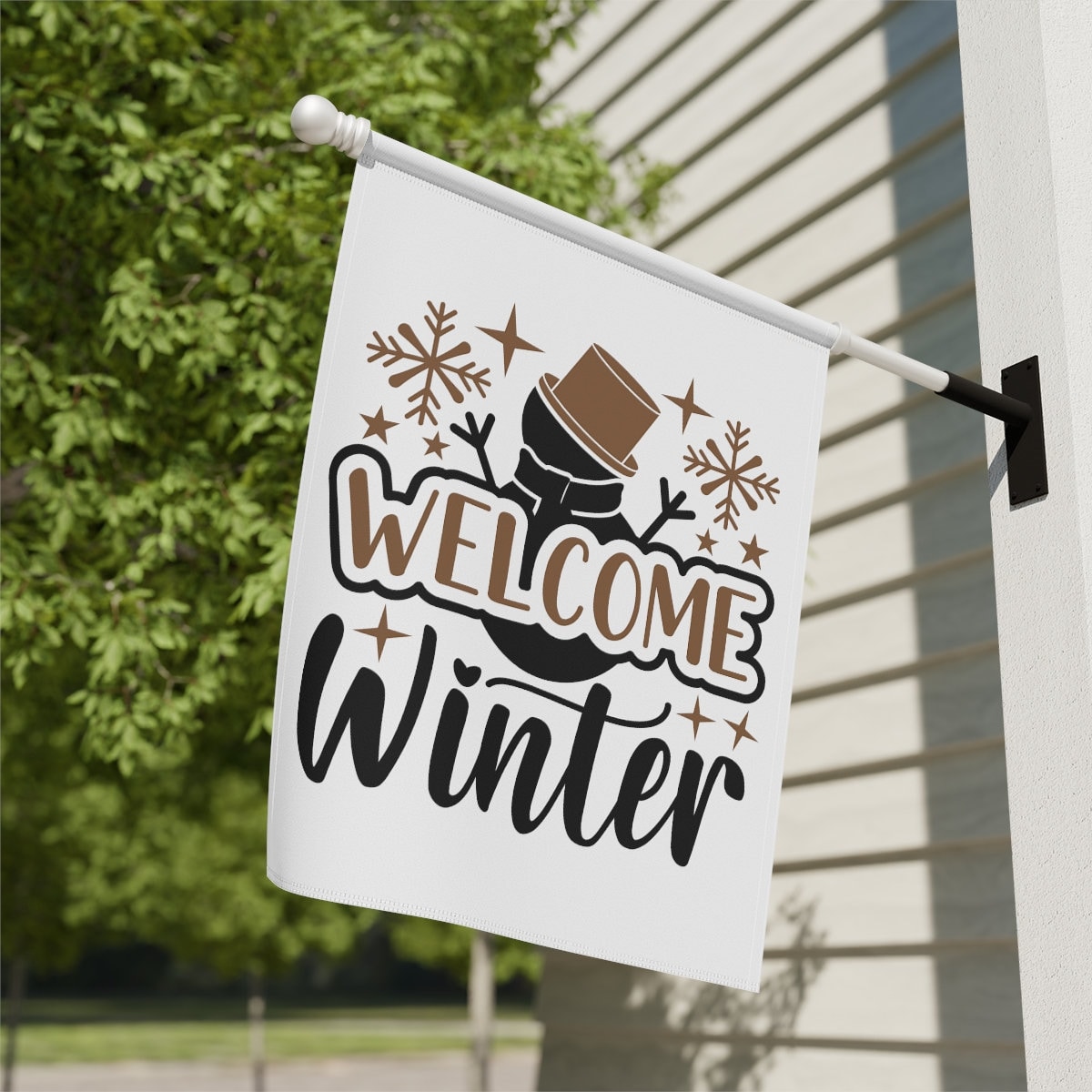 Welcome Winter Flag, Winter House Flag, Winter Garden Flag, Christmas ...