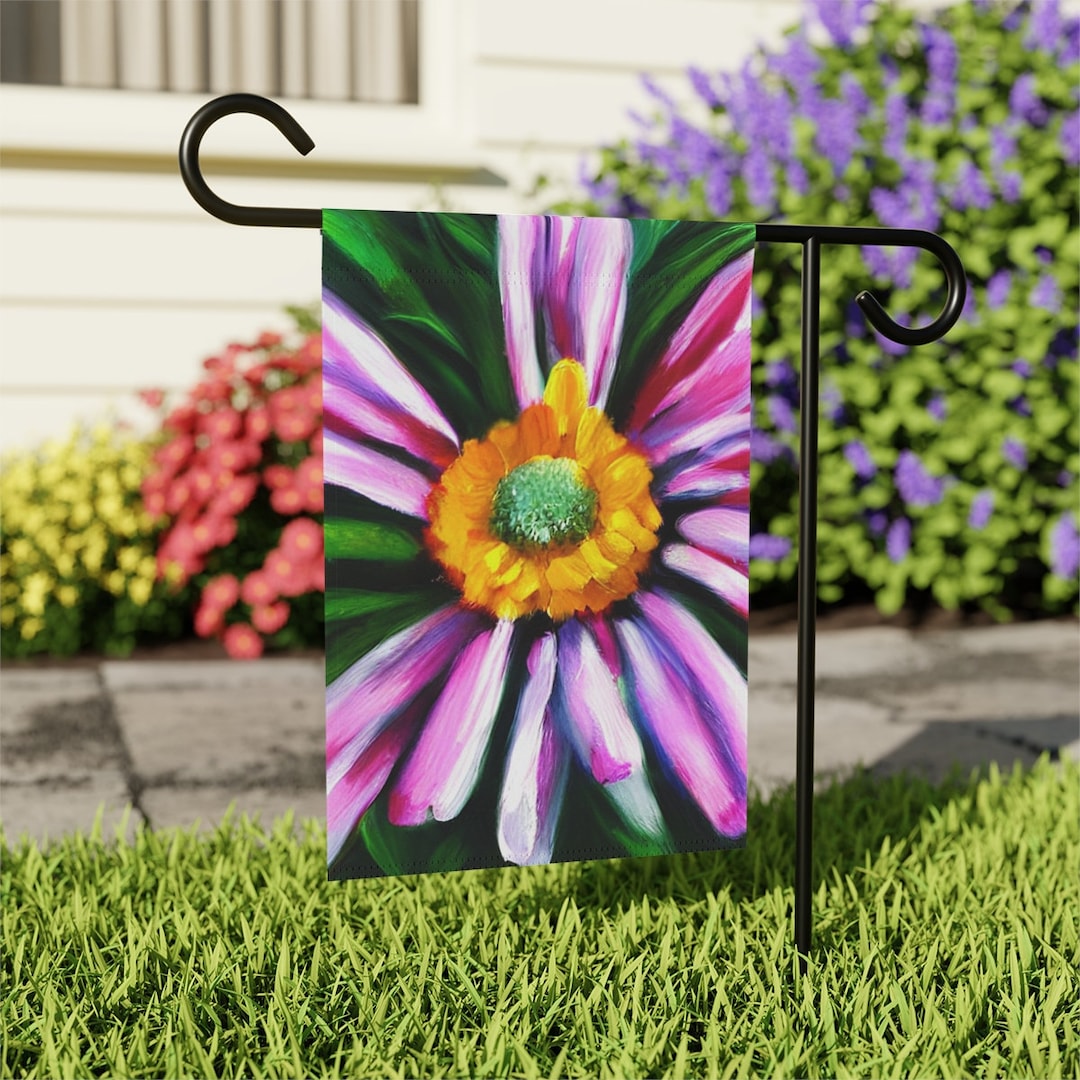 Pink Floral Flag, Floral House Flag, Floral Garden Flag, Flower Garden ...