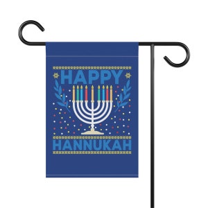 Happy Hanukkah Flag, Happy Hanukkah House Flag, Hanukkah Garden Flag ...