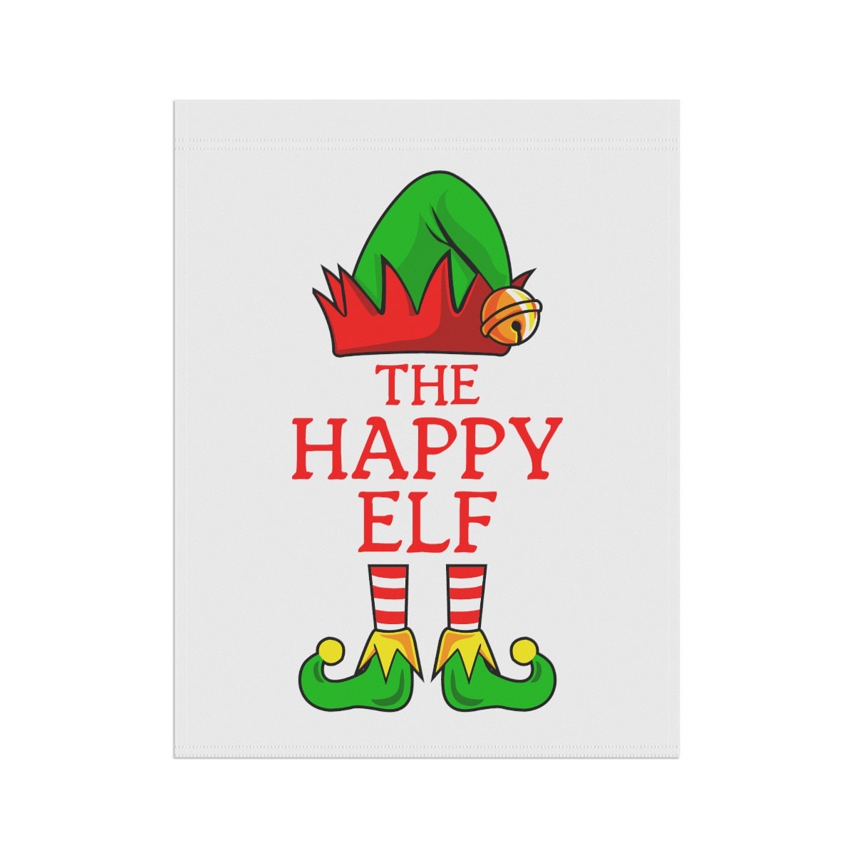 The Happy Elf Flag Christmas House Flag Funny Garden Flag - Etsy
