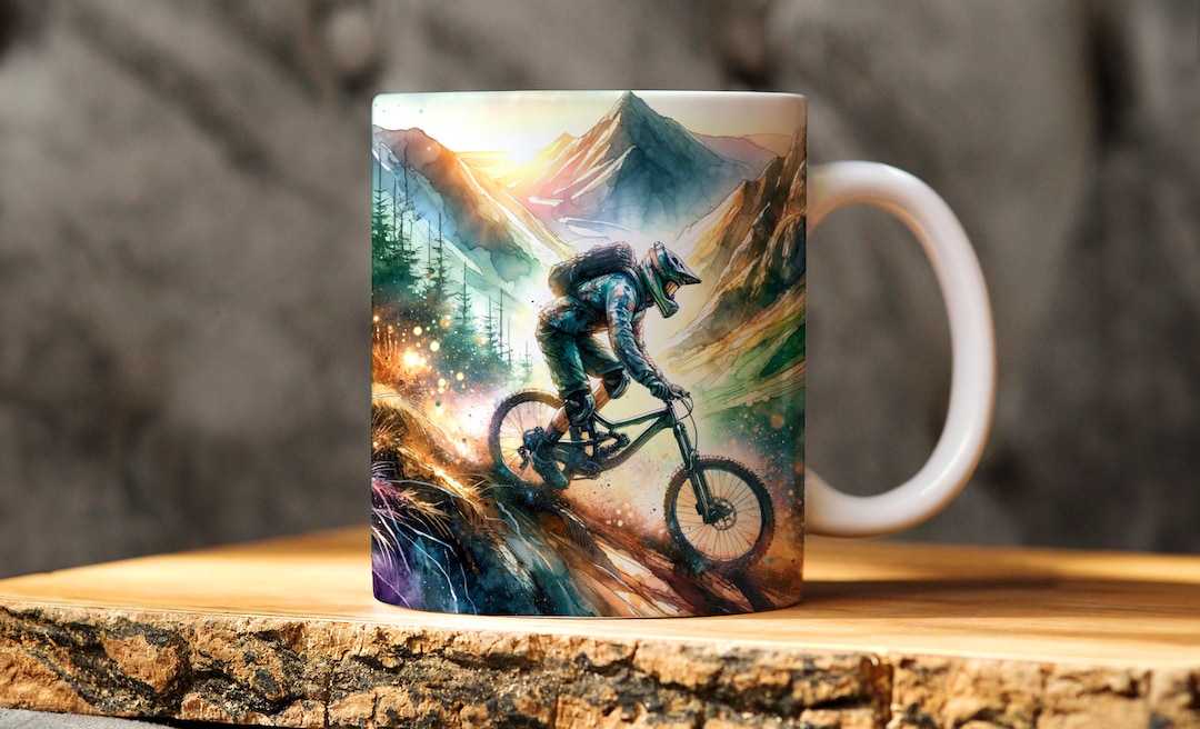 Mountain Bike Mug, Mountain Bike Coffee Mug, Mountain Biker Mug, Gift for Nature Lover ...