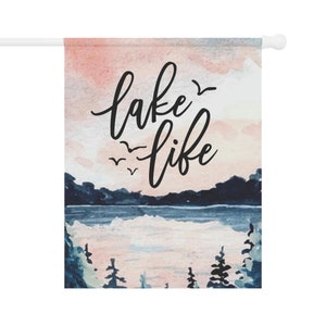 Lake Life Flag, Lake House Flag, Summer Garden Flag, Lake House Decor ...